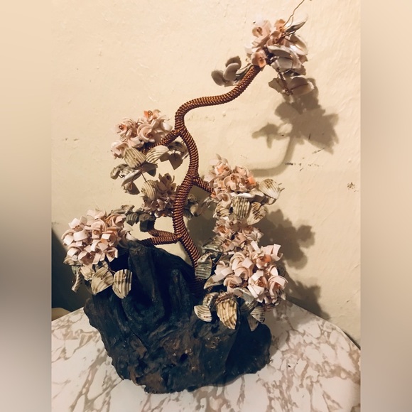Source Unknown | Other | Vtg Goodluck Bonsai Sea Shell Copper Wire ...